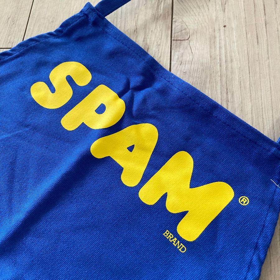 ワッペン アイロン おしゃれ 刺繍 スパム エプロン SPAM APRON LOGO ブルー ハンバーガー アメリカ アメリカン雑貨 アメ雑 ...