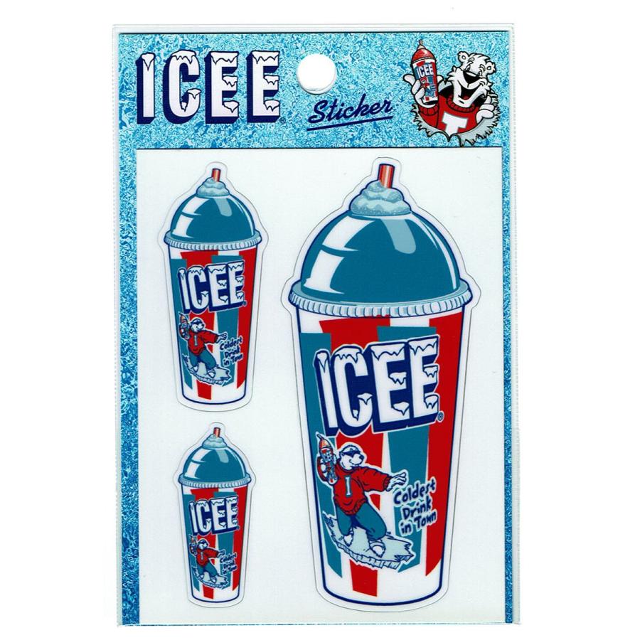 ワッペン アイロン おしゃれ 刺繍 ステッカー/シール ICEE CUP(ブルー) アメリカン ジュース フローズン BLUE : ワッペン ...
