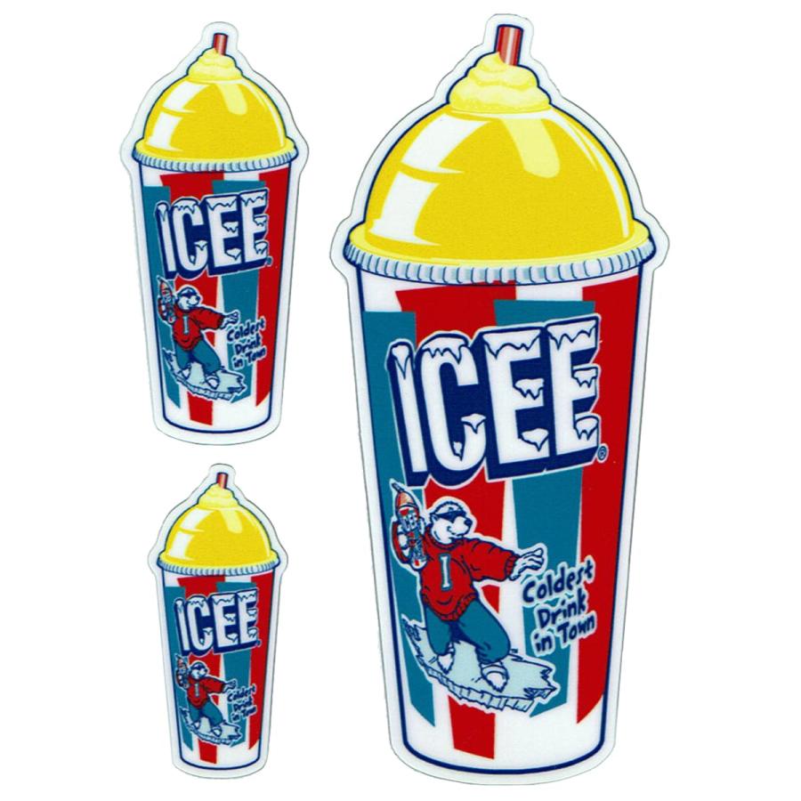 ワッペン アイロン おしゃれ 刺繍 ステッカー/シール ICEE CUP(イエロー) アメリカン ジュース フローズン YELLOW ...