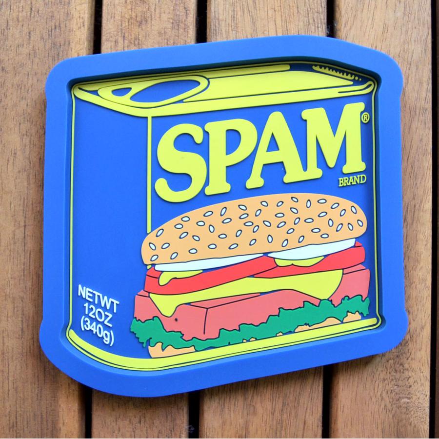 ラバー トレイ スパム SPAM 缶 CAN UT000903 ハンドメイド アップリケ タグ ハンドメイドタグ アイロンワッペン 手芸 ...