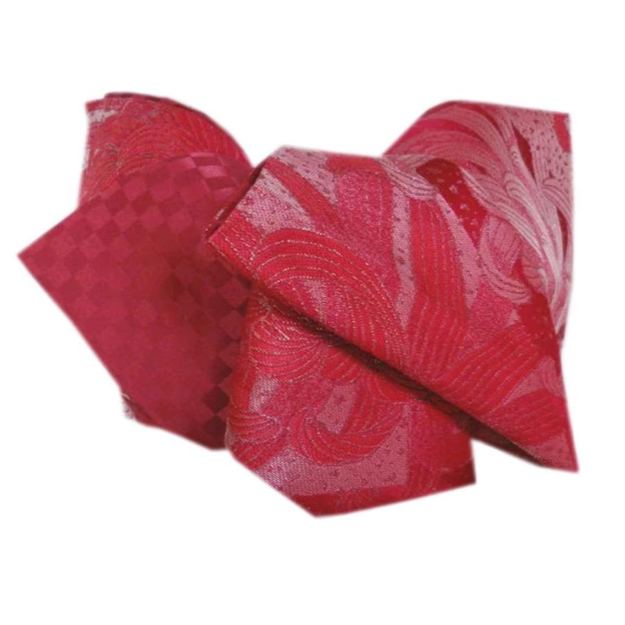 袋帯 お仕立て上がり 全通柄 濃ピンク地大輪乱菊 振袖 成人式 着物 長