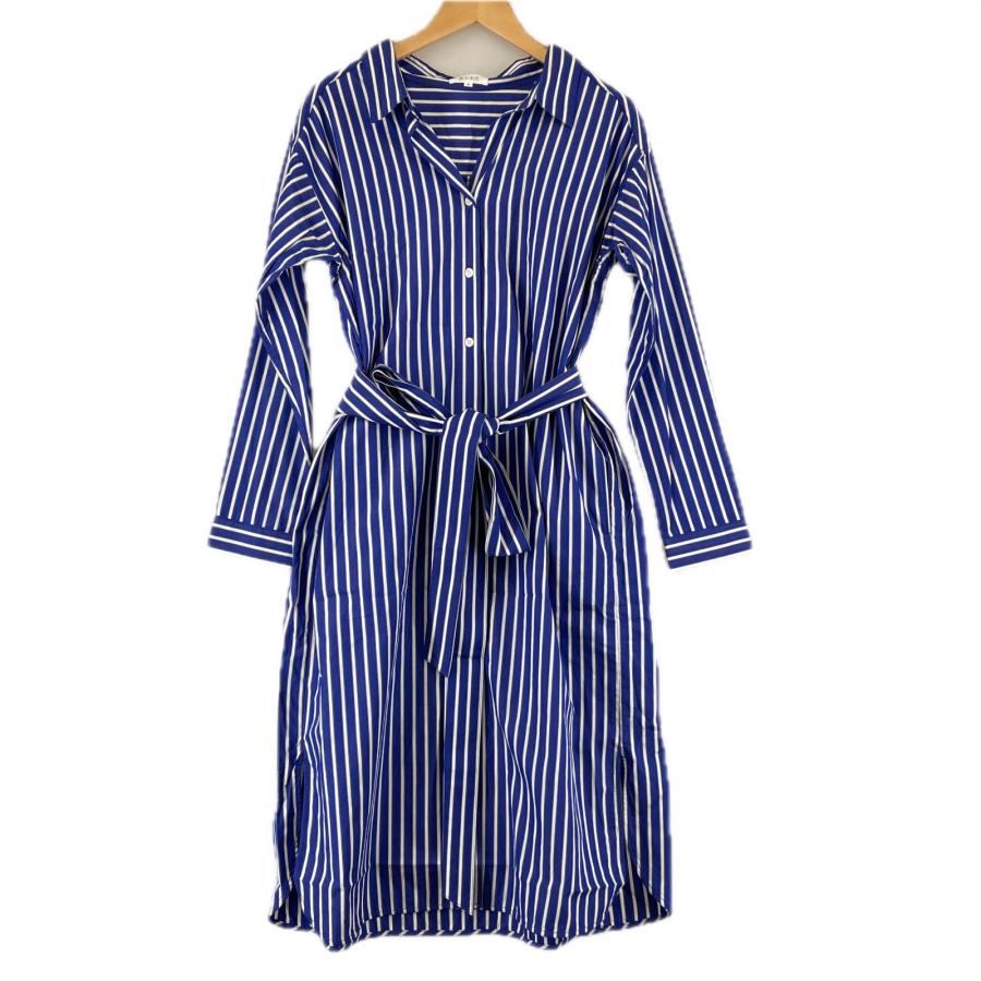 PLST 極美品 プラステ ストライプ 春夏 SS ワンピース コットン ブルー レディース M シャツワンピース【古着】【中古】【送料無料】 : リユースショップワサビバYahoo!店 ...