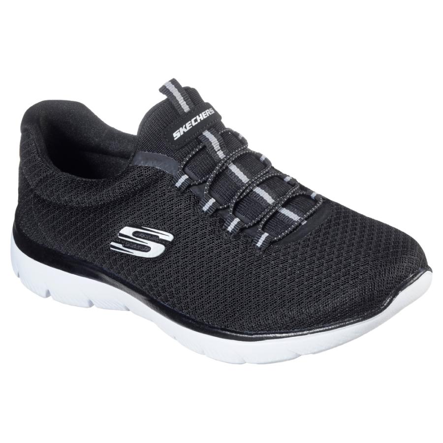 [SKECHERS(スケッチャーズ)] スニーカー SUMMITS レディース ブラック×ホワイト US 6(23 cm) 2E SKECHERS（スケッチャーズ） レディース スリッポン スニーカー 靴