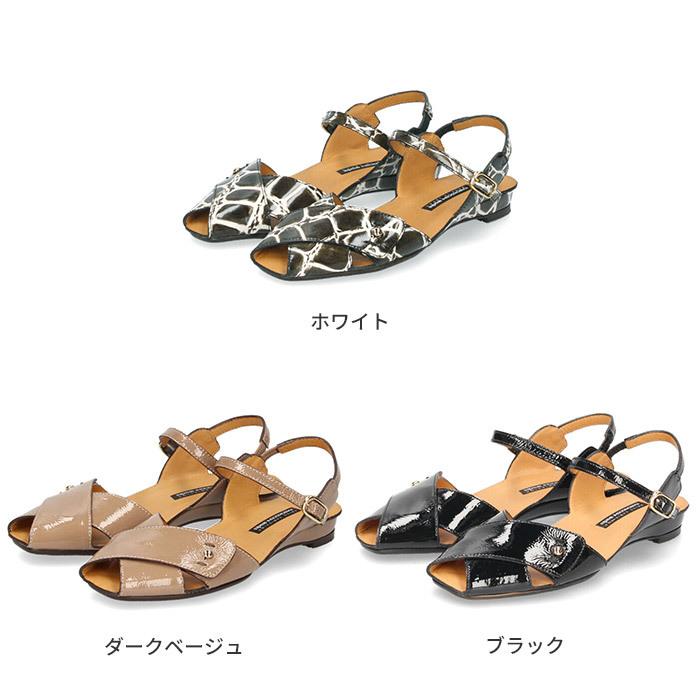 ラボキゴシ ワークス レディース サンダル ストラップ ぺたんこ フラット 12579 DBG B 12594 WH 黒 本革 日本製 靴 :00018765:Parade ワシントン靴店 ...