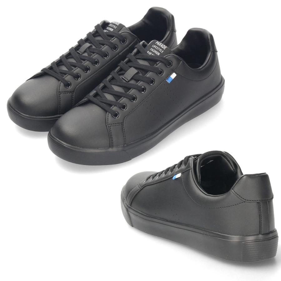 Parade スニーカー メンズ 軽量 ローカット コートタイプ 白 黒 靴