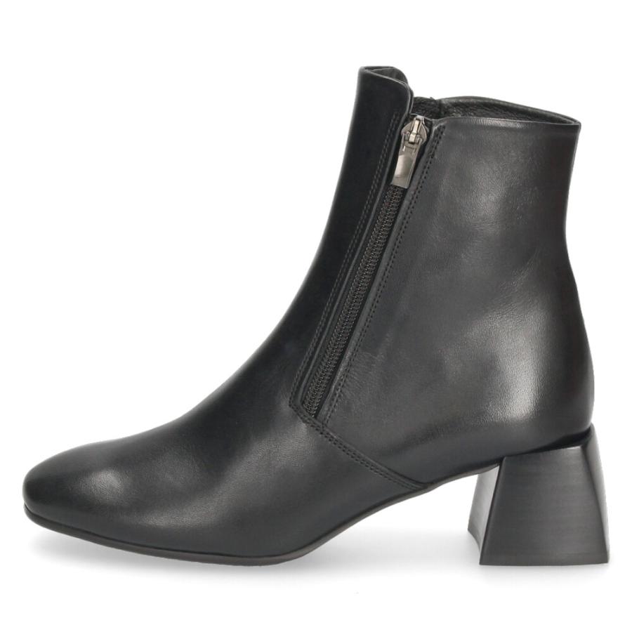 rabokigoshi works ラボキゴシ ワークス レディース ショートブーツ ヒール ファスナー 12739 本革 黒 ブラック 日本 ...