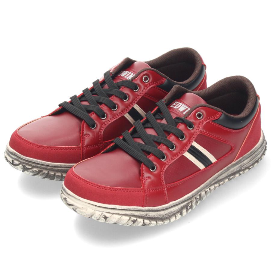 EDWIN メンズ スニーカー 黒 防水 軽量 靴 エドウィン EDM-644 ブラック レッド カジュアル シューズ 休日 通勤 通学 : Parade ワシントン靴店 - 通販 ...
