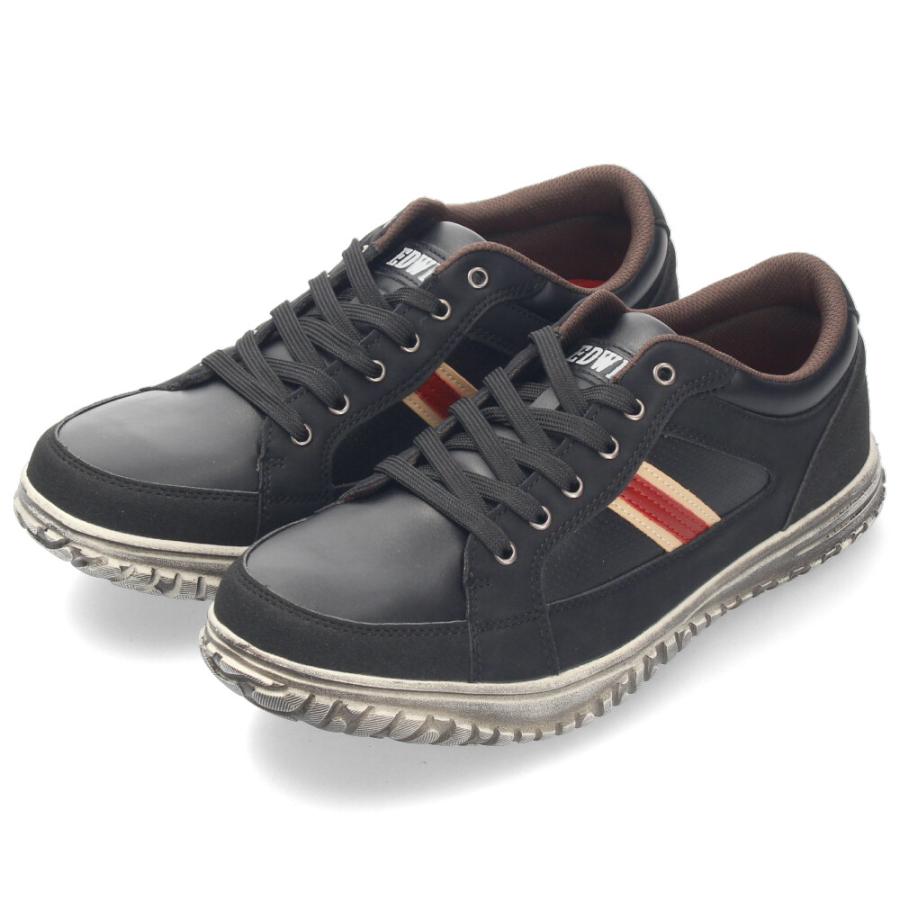 EDWIN メンズ スニーカー 黒 防水 軽量 靴 エドウィン EDM-644 ブラック レッド カジュアル シューズ 休日 通勤 通学 : Parade ワシントン靴店 - 通販 ...