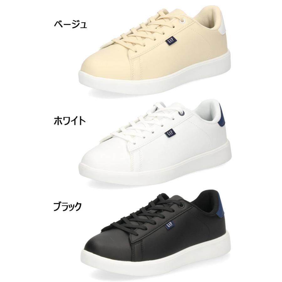 ギャップ スニーカー メンズ レディース 軽い 靴 コートスニーカー ホワイト ブラック GAP GPU12401 ベージュ 黒 ローカット 軽量 クッション性 :00022080 ...