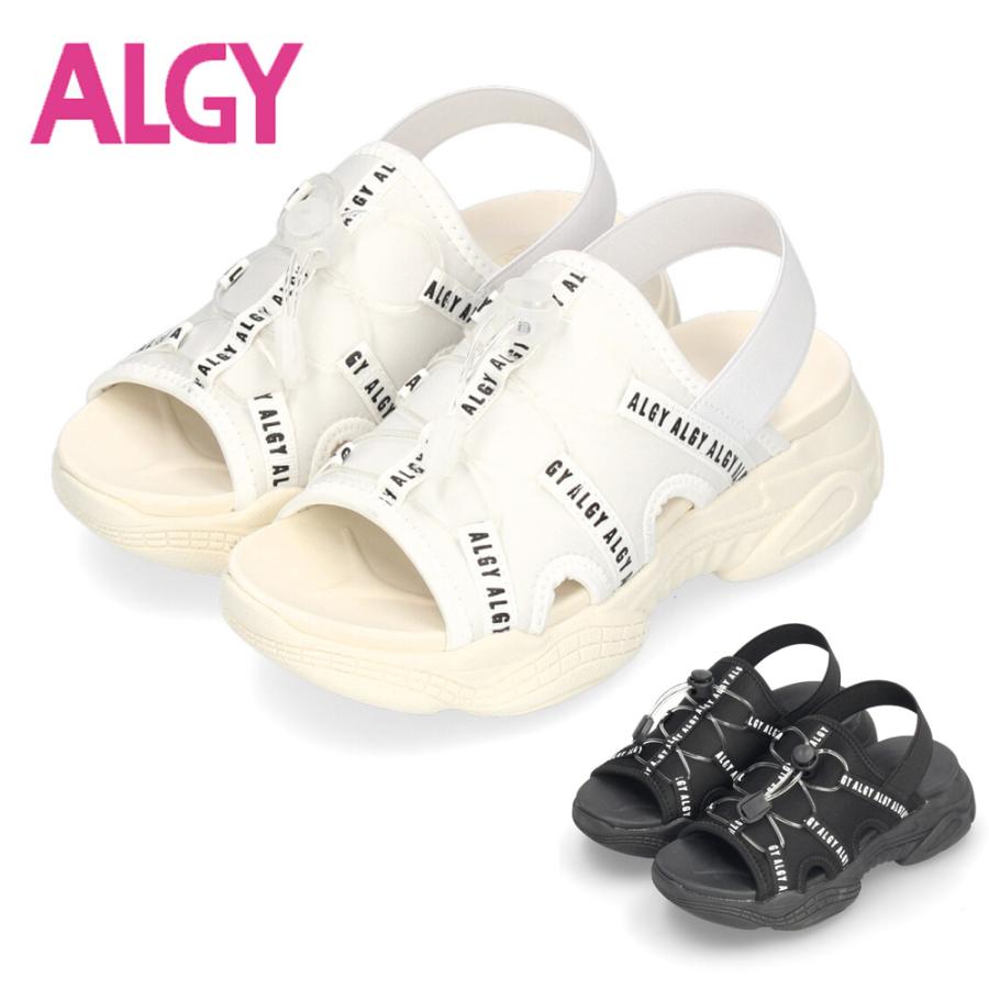 ALGY アルジー キッズ サンダル 女の子 子供 厚底 4306 ベルクロ ロゴスポーツサンダル スポサン かかとあり : Parade ワシントン靴店 - 通販 - Yahoo!ショッピング