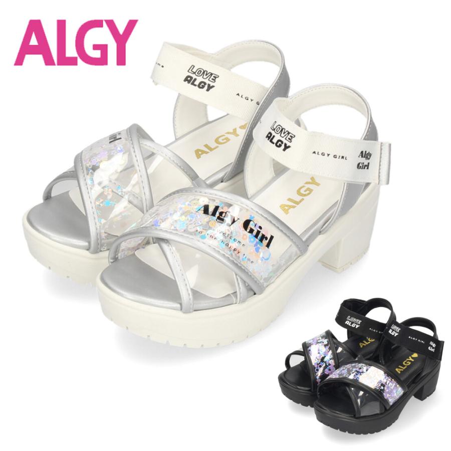 ALGY アルジー キッズ サンダル 女の子 3934 厚底 クリア ビニール ベルクロ クロスストラップ スパンコール : Parade ワシントン靴店 - 通販 - Yahoo!ショッピング