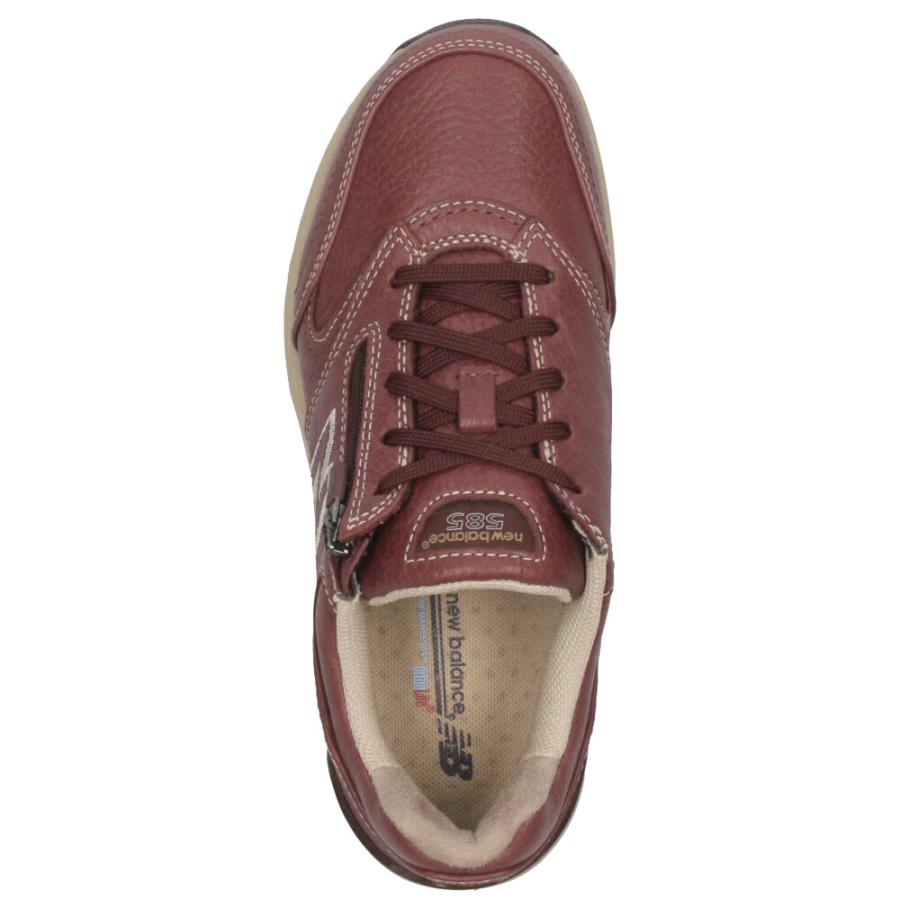 New Balance 標準 D ニューバランス スニーカー レディース 本革 WW585 BB ウォーキングシューズ ビターブラウン 茶色 ファスナー付き 履きやすい 普通幅 ...