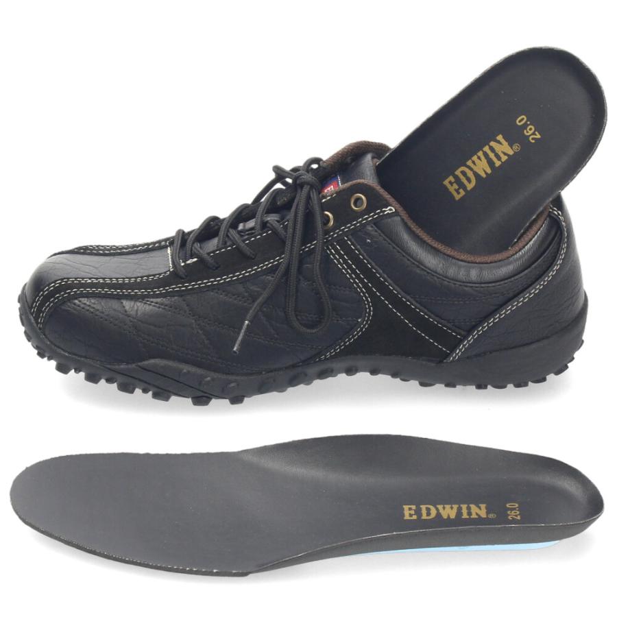 EDWIN メンズ カジュアルシューズ スニーカー 靴 低反発 快適 歩きやすい デイリーユース ブラック ブラウン エドウィン EDM-6100 : Parade ワシントン靴店 - 通販 ...