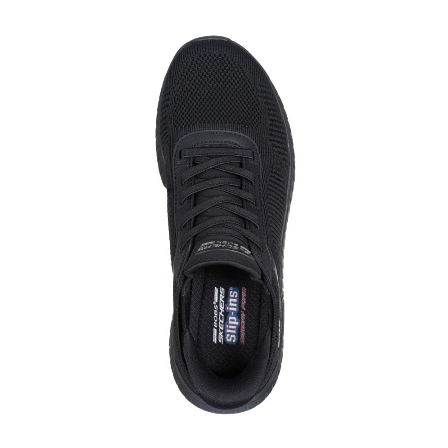 SKECHERS スケッチャーズ スリップインズ レディース ワイド 幅広 スニーカー 黒 スリッポン Slip-ins ボブス スポート ...