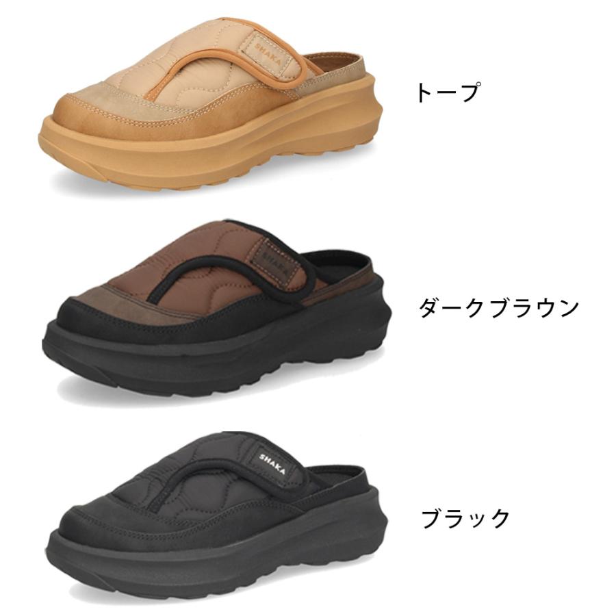 SHAKA（シャカ） サンダル レディース 黒 厚底 靴 シュラフ スライド