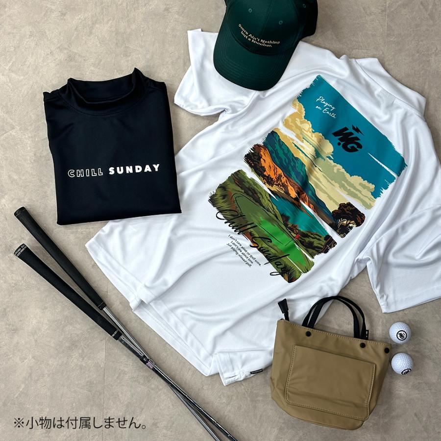 WG ゴルフ モックネック Tシャツ ”CHILL SUNDAY” ホワイト 速乾 1000035 : WASISTOCKTS - 通販 ...