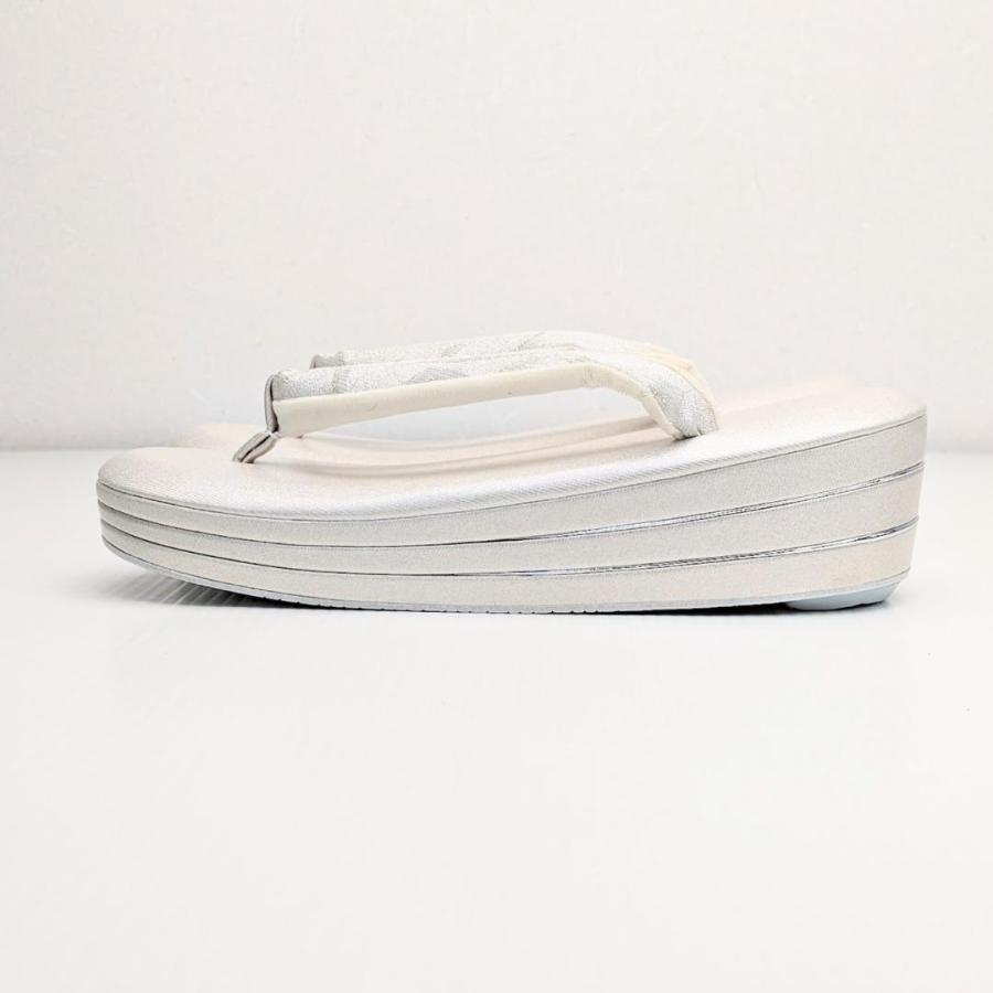 紗織 ブランド 草履バッグ セット 帯地 低反発 シルバー Lサイズ u91-3 : 和装 綾 - 通販 - Yahoo!ショッピング