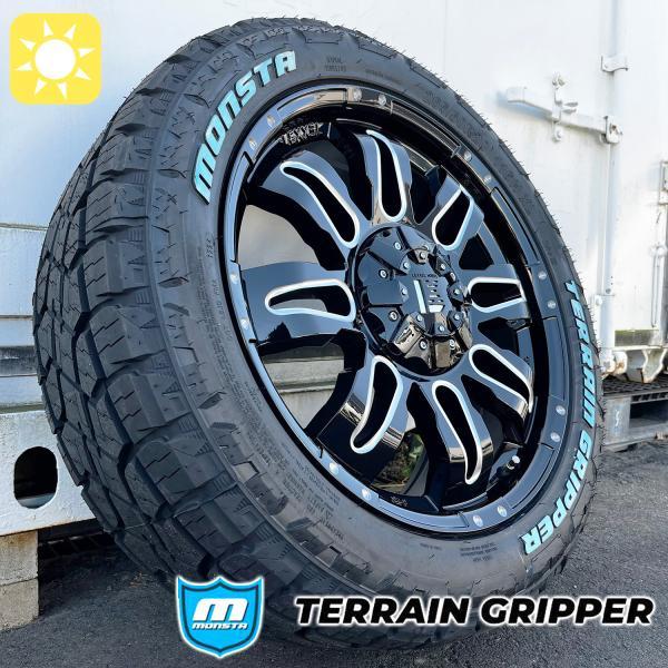 新品4本セット 20インチ グラチェロ,エクスプローラー MONSTA TERRAIN GRIPPER 265/50R20 ホワイトレター ...
