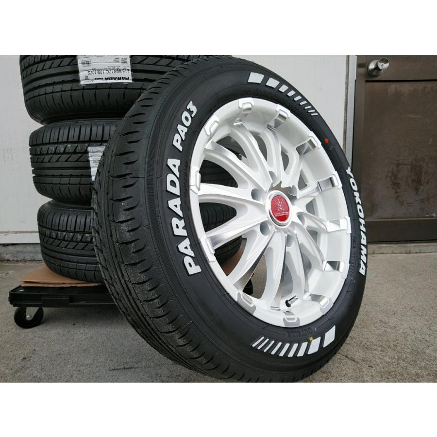 PARADA PA03 ハイエース200系 タイヤホイールセット ヨコハマタイヤ パラダ 215/60R17 17インチ BD12 ...