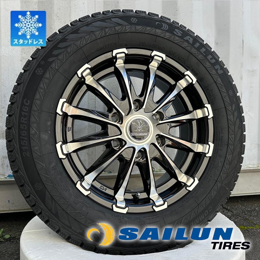 即納 スタッドレス ハイエース ハイエース200系 SAILUN COMMERCIO ICE 215/65R16 16インチ タイヤホイールセット BD12 4本セット : bd12bl ...