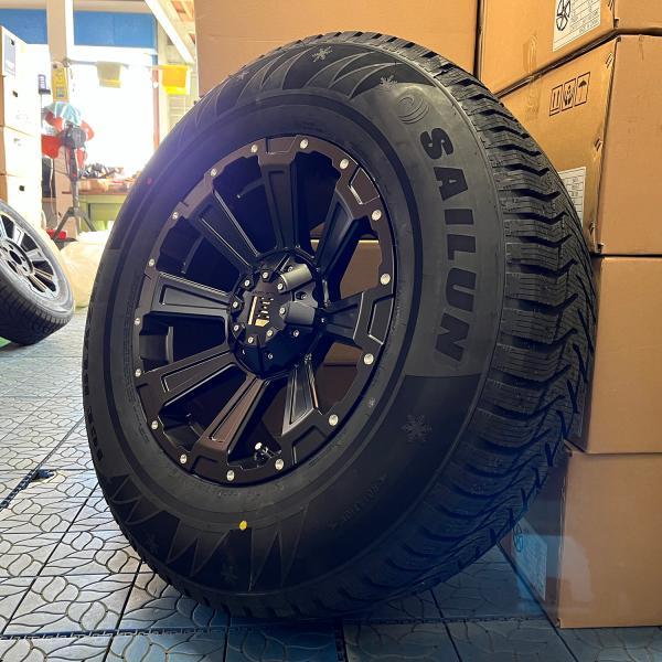 ICE BLAZER 即納 スタッドレスタイヤ 17インチ ランクル250 ランドクルーザー250 SAILUN WST3 265/70R17 タイヤホイール 4本セット DeathRock ...