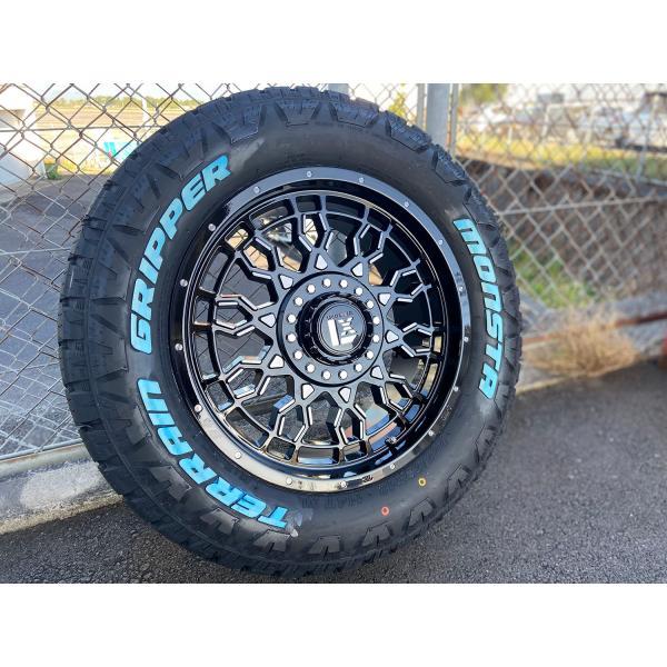 MONSTA TYRES LEXXEL PreDator 18インチ 150系プラド TZ-G ハイラックス ブラックラリー タイヤホイールセット TERRAIN GRIPPER 265 ...