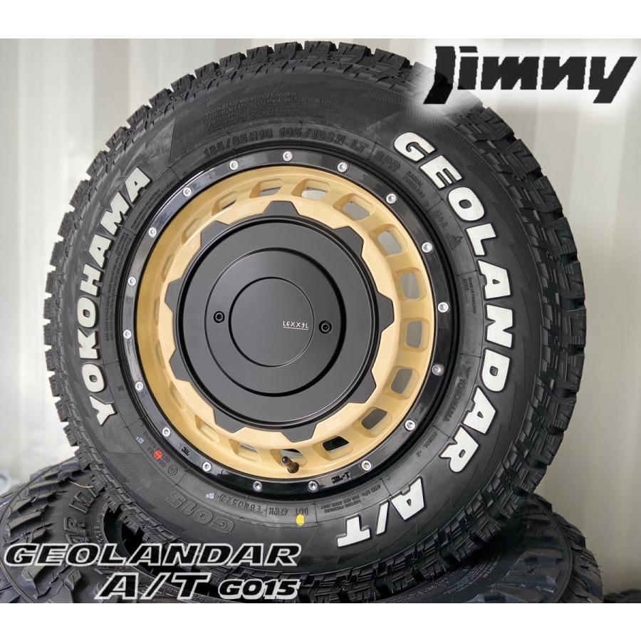 ジムニー JB23 JB64 JA11 JA12 JA22 タイヤホイール 16インチ ヨコハマ ジオランダー G015 A/T 185/85R16 4本セット ホワイトレター : Wheel ...