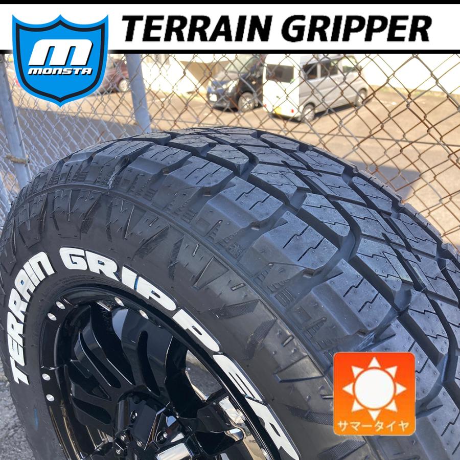 MONSTA TYRES 【特価品】プラド ハイラックス FJ パジェロ タイヤホイール 17インチ モンスタ テレングリッパー 265/70R17 ホワイトレター 新品 4本セット ...