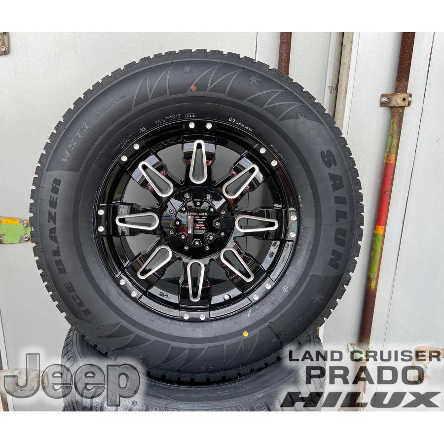 ICE BLAZER 即納 150/120タッドレス プラド FJ H3 タイヤホイールセット 17インチ SAILUN WST3 265/65R17 LEXXEL Balano ...