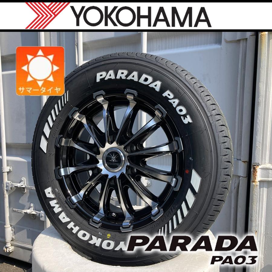 PARADA 【車種】200系ハイエース | 新品 サマータイヤ YOKOHAMA PA03 215/65R16 ホワイトレター タイヤ ...