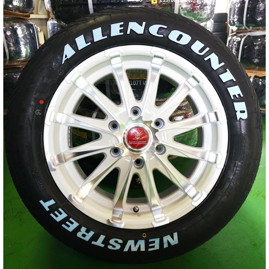 ハイエース 【新品】ハイエース 車検対応ホイール17インチ オーレンカウンター 215/60R17 ホワイトレター BD12 ホワイト ...