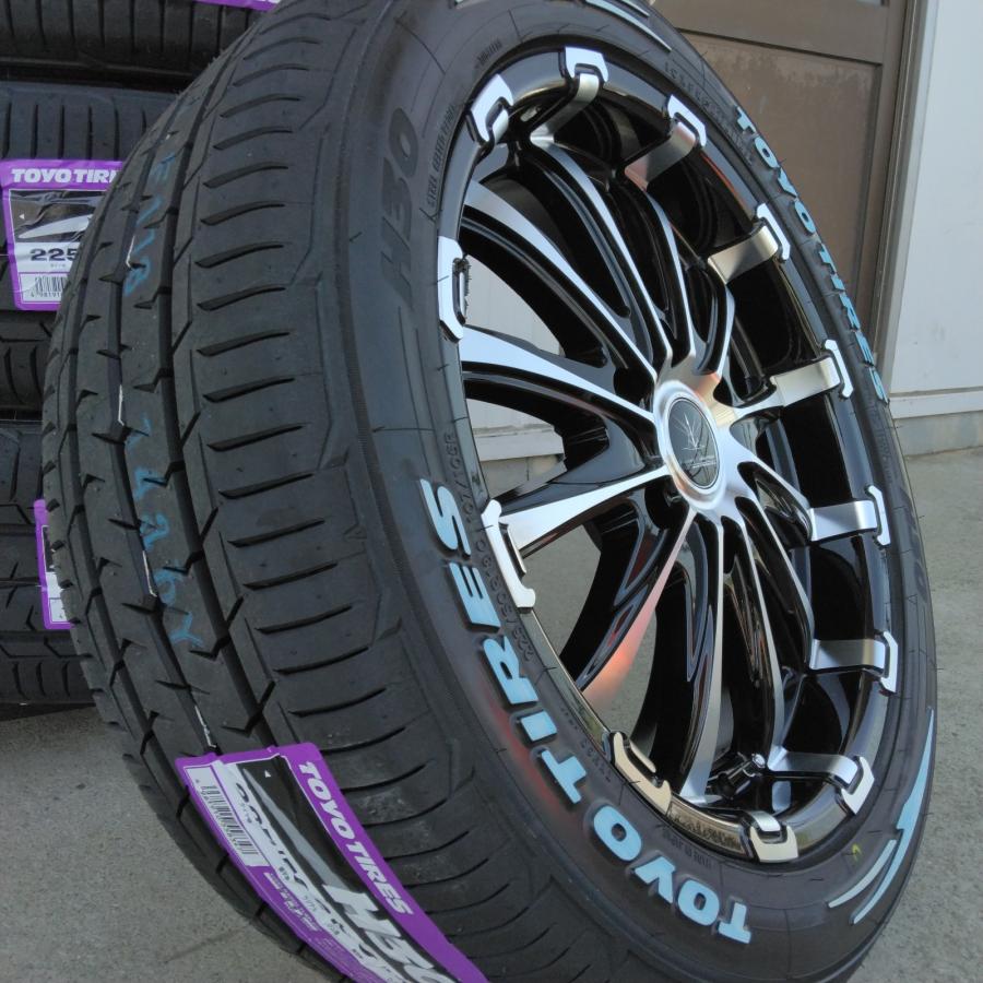 200系ハイエース タイヤホイールセット New TOYO H30 225/50R18 ホワイトレター 18インチ BD12 新品 4本セット ...