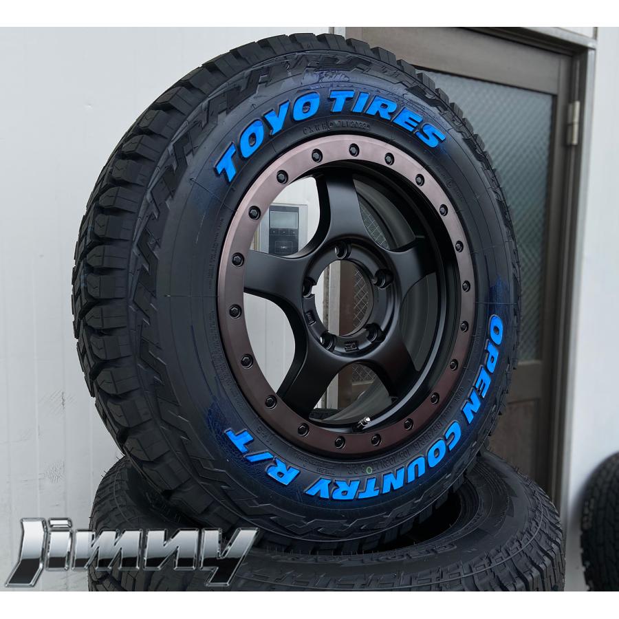 OPEN COUNTRY ジムニー JB23 JB64 16インチ Bounty Collection BDX05 トーヨーオープンカントリーRT 185/85R16 ホワイトレター ...