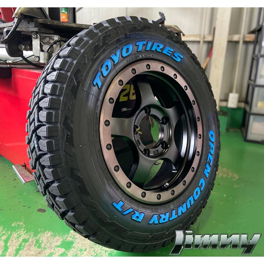 OPEN COUNTRY 5本set（背面用付き）ジムニー JB23 JB64 16インチ Bounty Collection BDX05 トーヨーオープンカントリーRT 185/85R16 ...