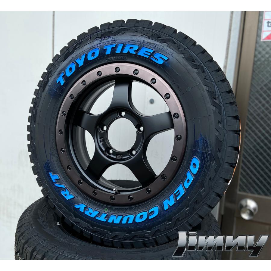 OPEN COUNTRY 5本set（背面用付き）ジムニー JB23 JB64 16インチ Bounty Collection BDX05 トーヨーオープンカントリーRT 185/85R16 ...