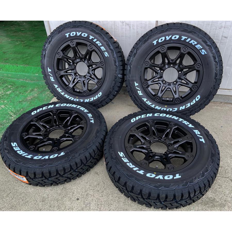 5月入荷 ジムニー JB23 JB64 5本セット（背面用付き）16インチ Bounty Collection BDX08 トーヨーオープンカントリーRT 185/85R16 ホワイトレター ...