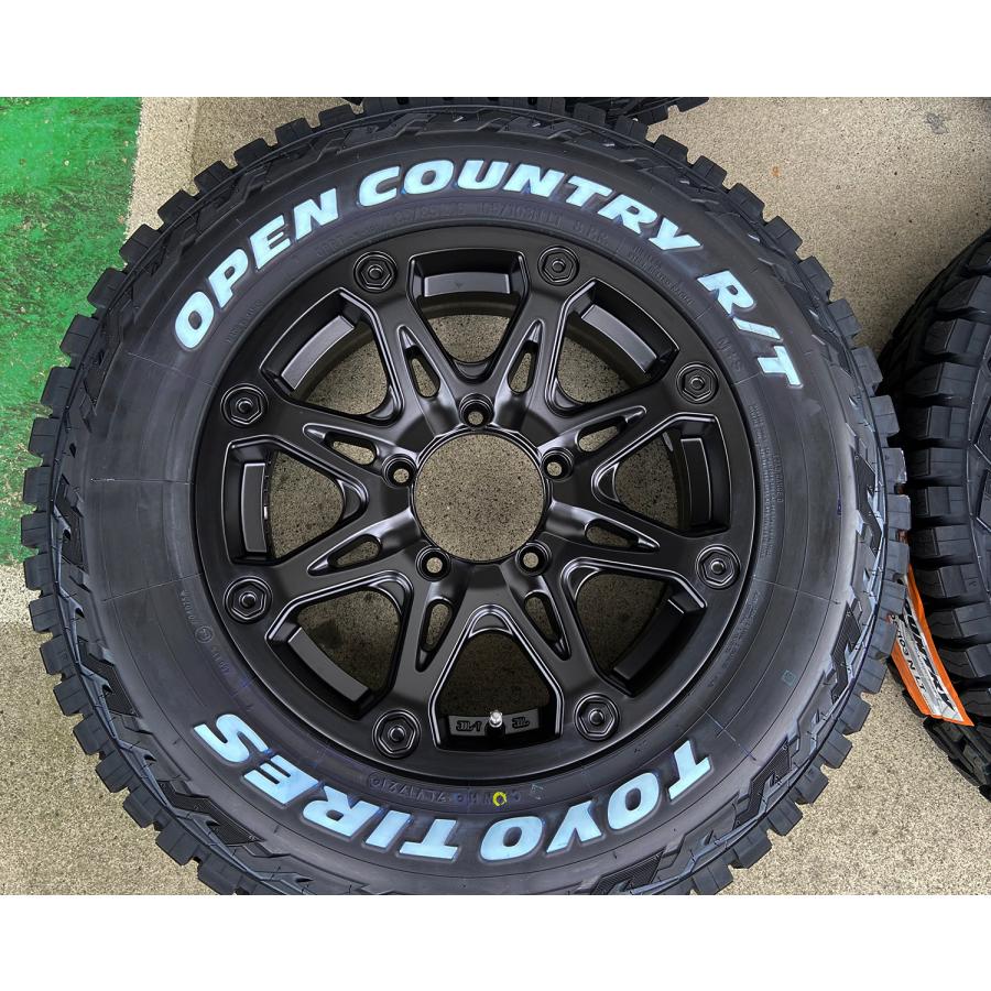 ジムニー JB23 JB64 5本セット（背面用付き）16インチ Bounty Collection BDX08 トーヨーオープンカントリーRT 185/85R16 ホワイトレター ...
