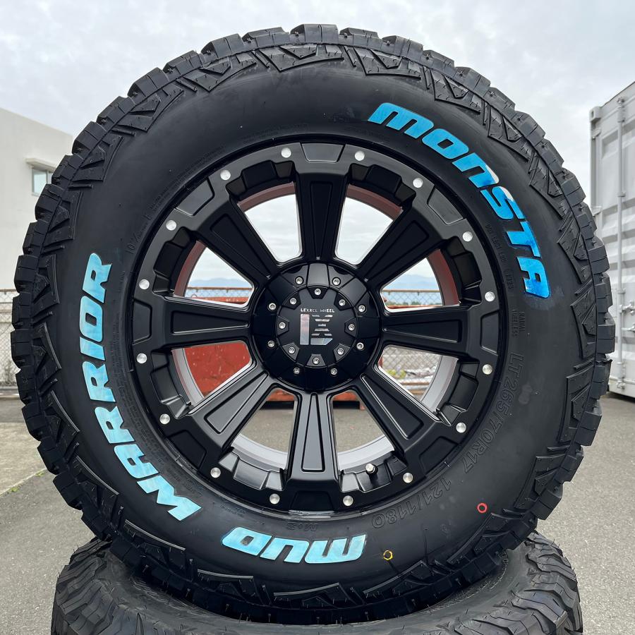 MONSTA TYRES ラングラー（JK，JL）17インチ タイヤホイールセット MUDWARRIOR 265/70R17 265/65R17 ホワイトレター 4本セット 1台分 サマー ...