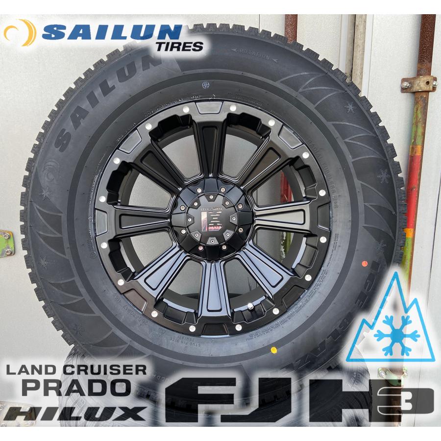 ICE BLAZER 即納 スタッドレス 150/120プラド FJ H3 タイヤホイールセット 17インチ SAILUN WST3 265/70R17 LEXXEL DeathRock ...