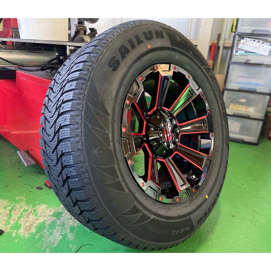 ICE BLAZER 即納 スタッドレス 120/150 プラド ハイラックス サーフ H3 サバーバン タイヤホイール 17インチ DeathRock SAILUN WST3 265 ...