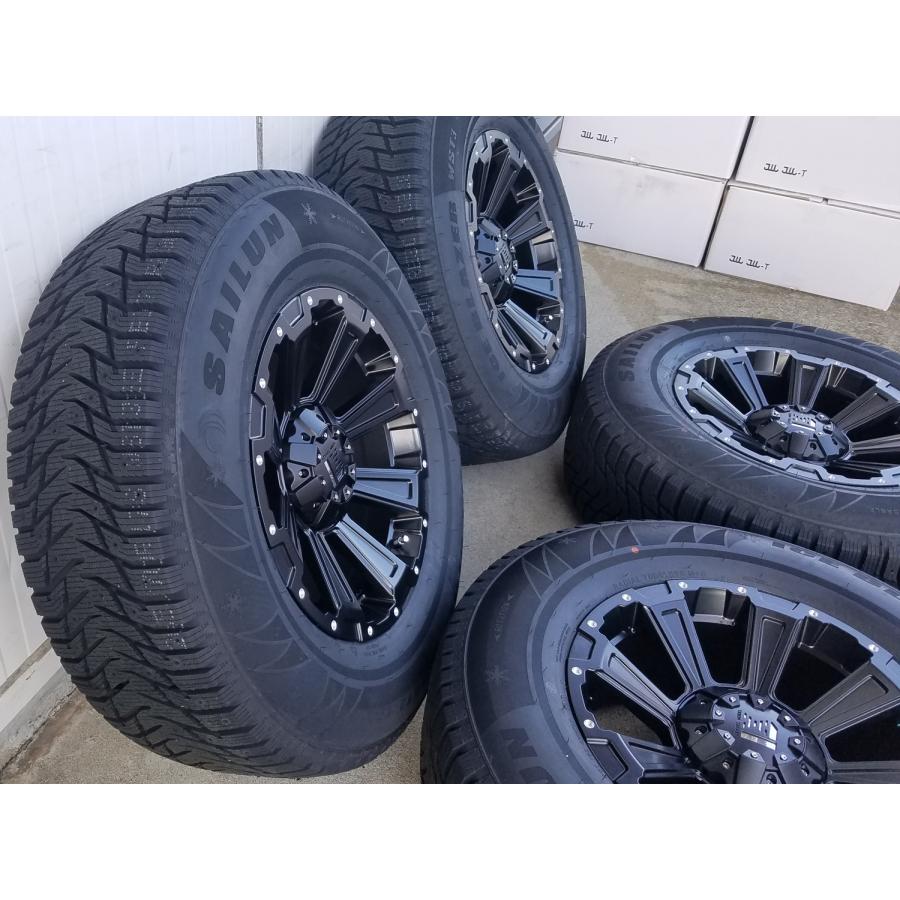 スタッドレス ランクル250 ランクル300 LX600 サイレン SAILUN 265/70R17 新品 タイヤホイールセット 17インチ 1台分 DeathRock スタッドレスセット ...