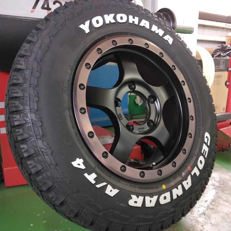 新品 4本セット ジムニー JB23 JB64 ヨコハマ ジオランダー AT4 185/85R16 ホワイトレター 16インチ Bounty Collection BDX05 :mito ...