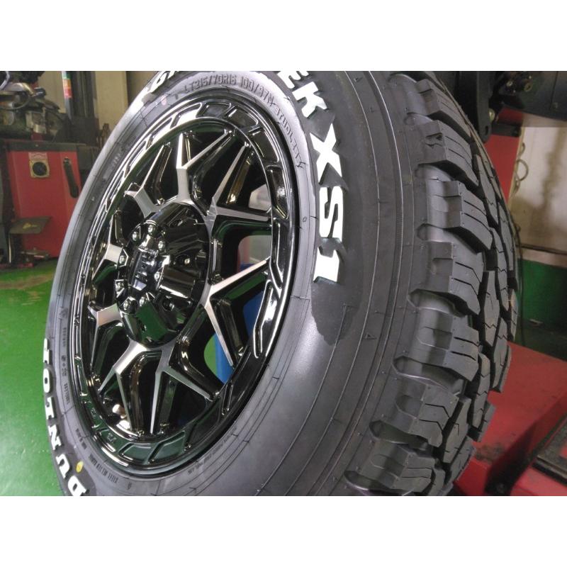 DUNLOP（ダンロップ） デリカ D5 スタッドレスタイヤ 新品 グラントレック XS1 215/70R16 ホワイトレター ホイール4本セット 16インチ LEXXEL InFerno ...