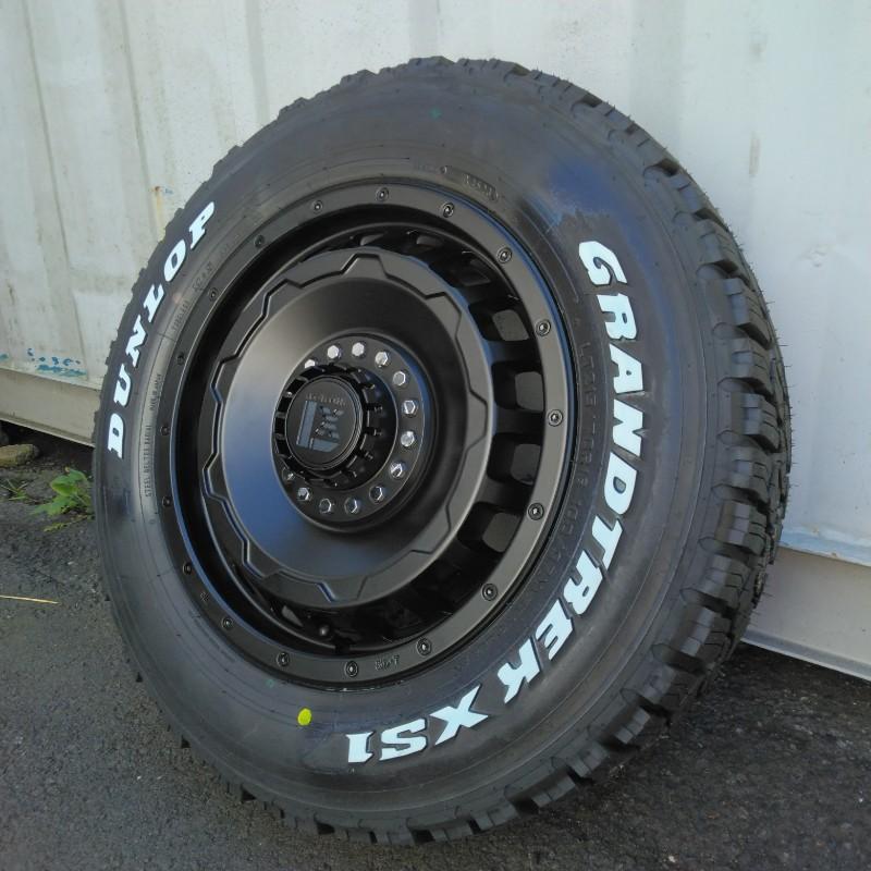 DUNLOP スタッドレス ホワイトレター 185/85R16 ダンロップ グラントレック XS1 新品 4本セット ジムニー JB64 タイヤホイール 16インチ LEXXEL ...