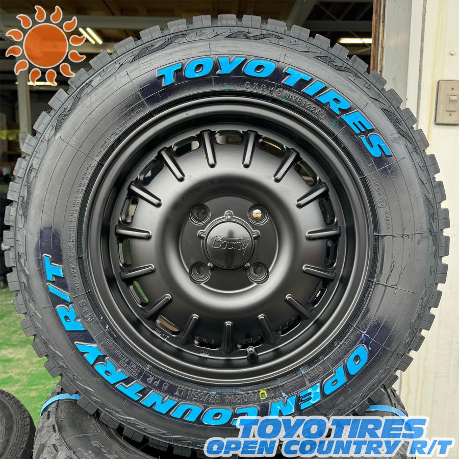 OPEN COUNTRY 夏タイヤセット 4本組 NV200 バネット デリカ D3 トーヨー オープンカントリーRT 165/80R14 ホワイトレター 14インチ タイヤホイールセット ...