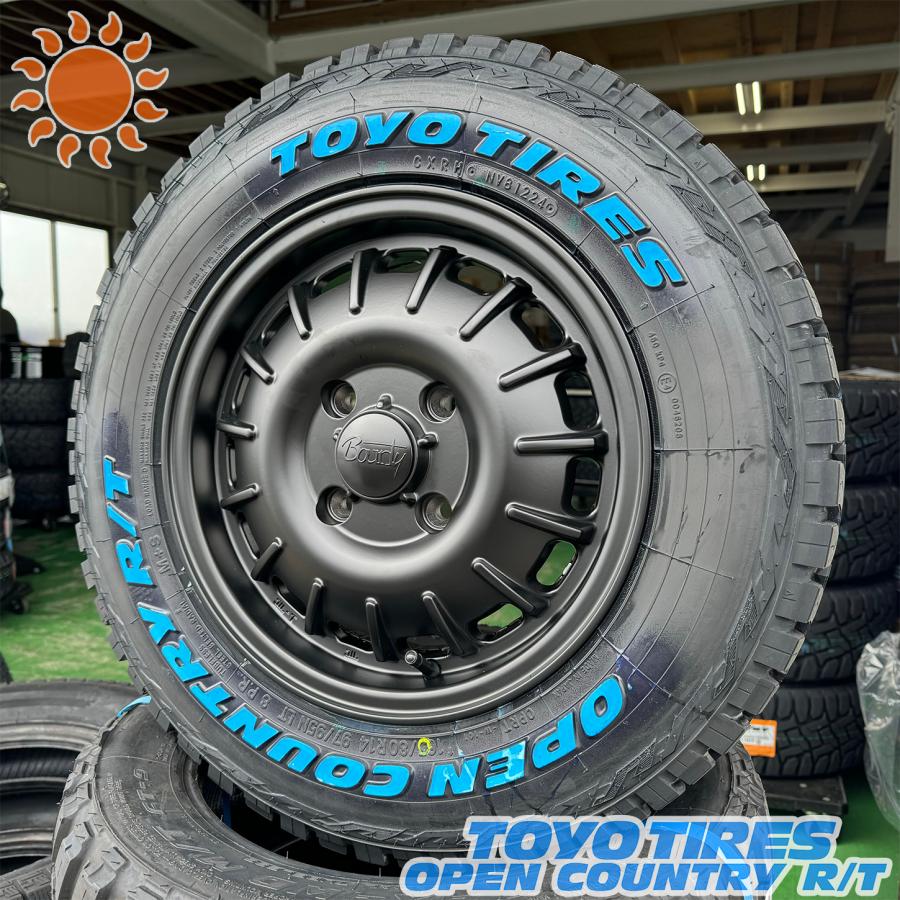 夏タイヤセット 4本組 NV200 バネット デリカ D3 トーヨー オープンカントリーRT 165/80R14 ホワイトレター 14インチ タイヤホイールセット Noel ノエル ...