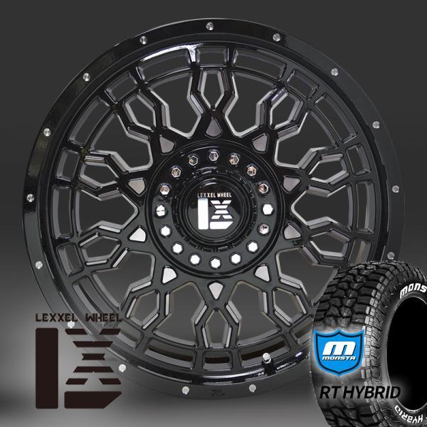 MONSTA TYRES プラド(TZ-G含) ハイラックス FJ 18インチ タイヤ ホイールセット 4本セット 1台分 RT HYBRID 265/60R18 ホワイトレター ...