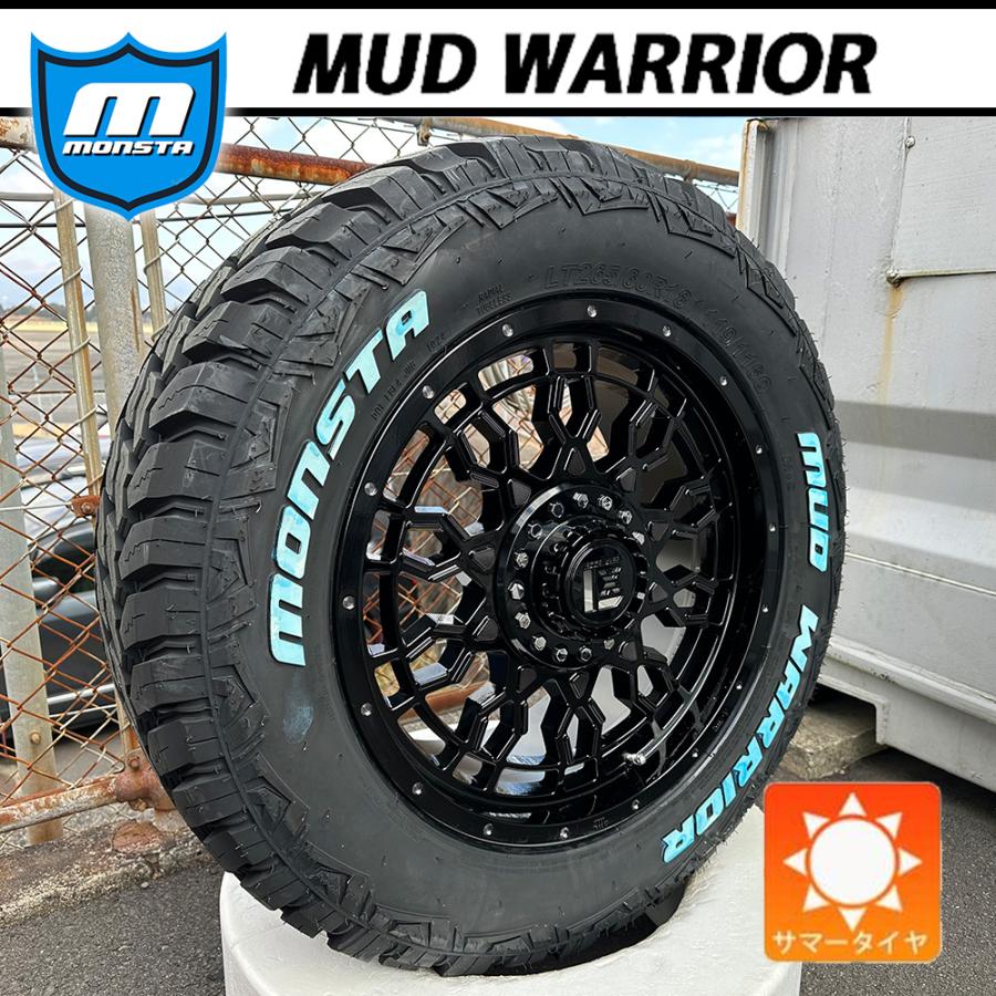 【新品】プラド（TZ-G含）ハイラックス 夏タイヤホイール 18インチ MONSTA MUDWARRIOR 265/60R18 285/60R18 ホワイトレター 1台分 : pre18 ...