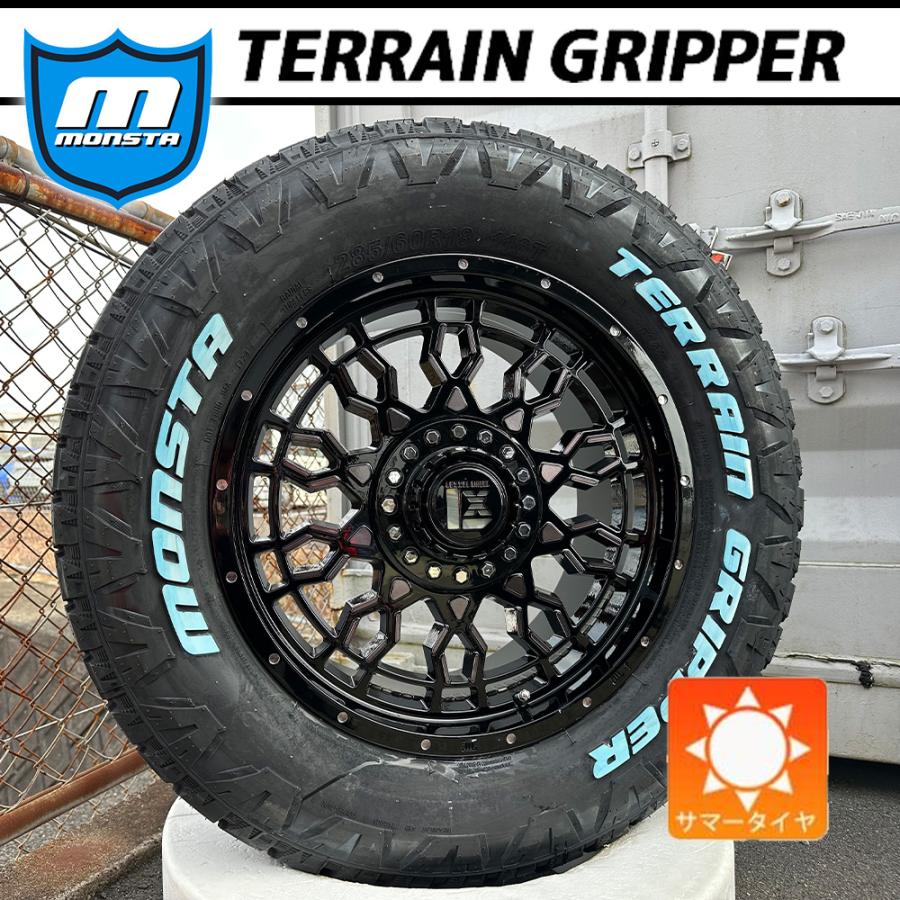 MONSTA TYRES 【新品】プラド（TZ-G含）ハイラックス サマータイヤホイール 18インチ TERRAIN GRIPPER 265/60R18 ホワイトレター 1台分 : Wheel ...