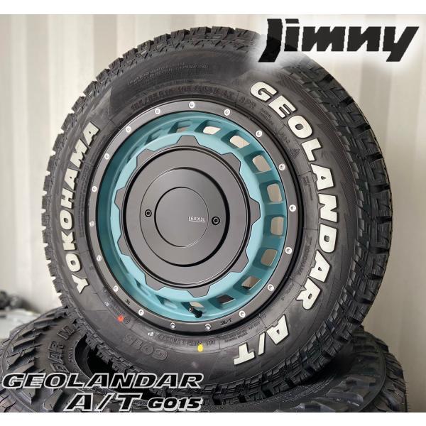 ジムニー JB23 JB64 JA11 JA12 JA22 タイヤホイール 16インチ ヨコハマ ジオランダー G015 A/T 185/85R16 4本セット ホワイトレター ...